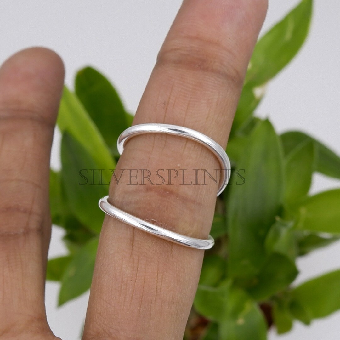 Swan Splint Ring Sterling Silver PIP or DIP Splint Ring Handmade Splint ...