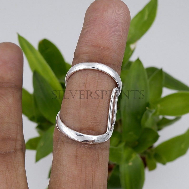 Swan Splint Ring - Sterling Silver PIP or DIP Splint Ring - Handmade ...