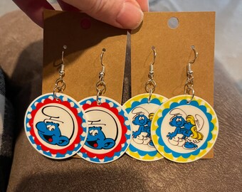 Smurf Earrings - Etsy