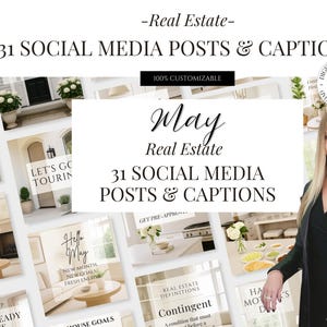 May Real Estate Social Media Posts | 31 Days of Editable Canva ...