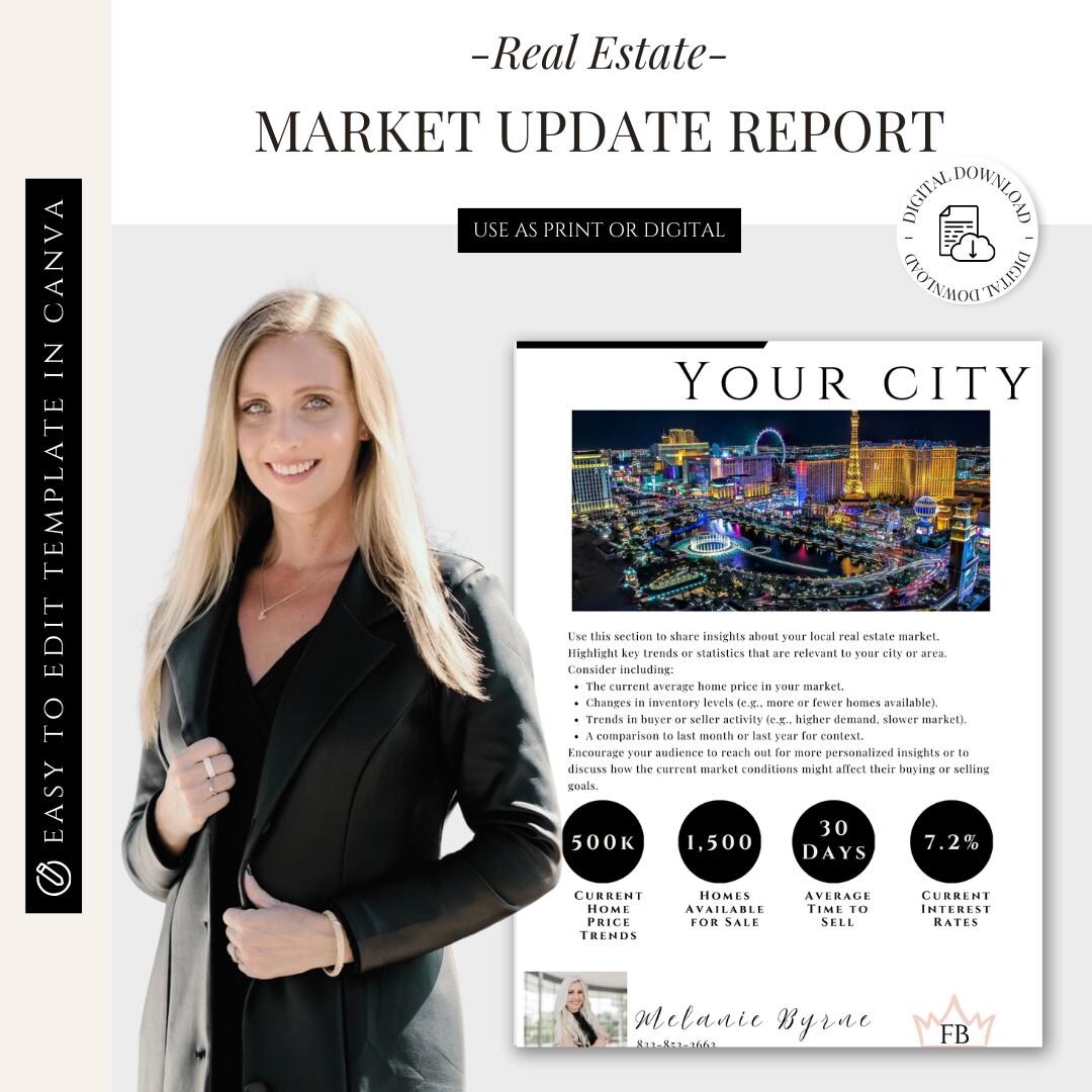 Market Update Report | Editable Canva Template for Realtors | Real ...