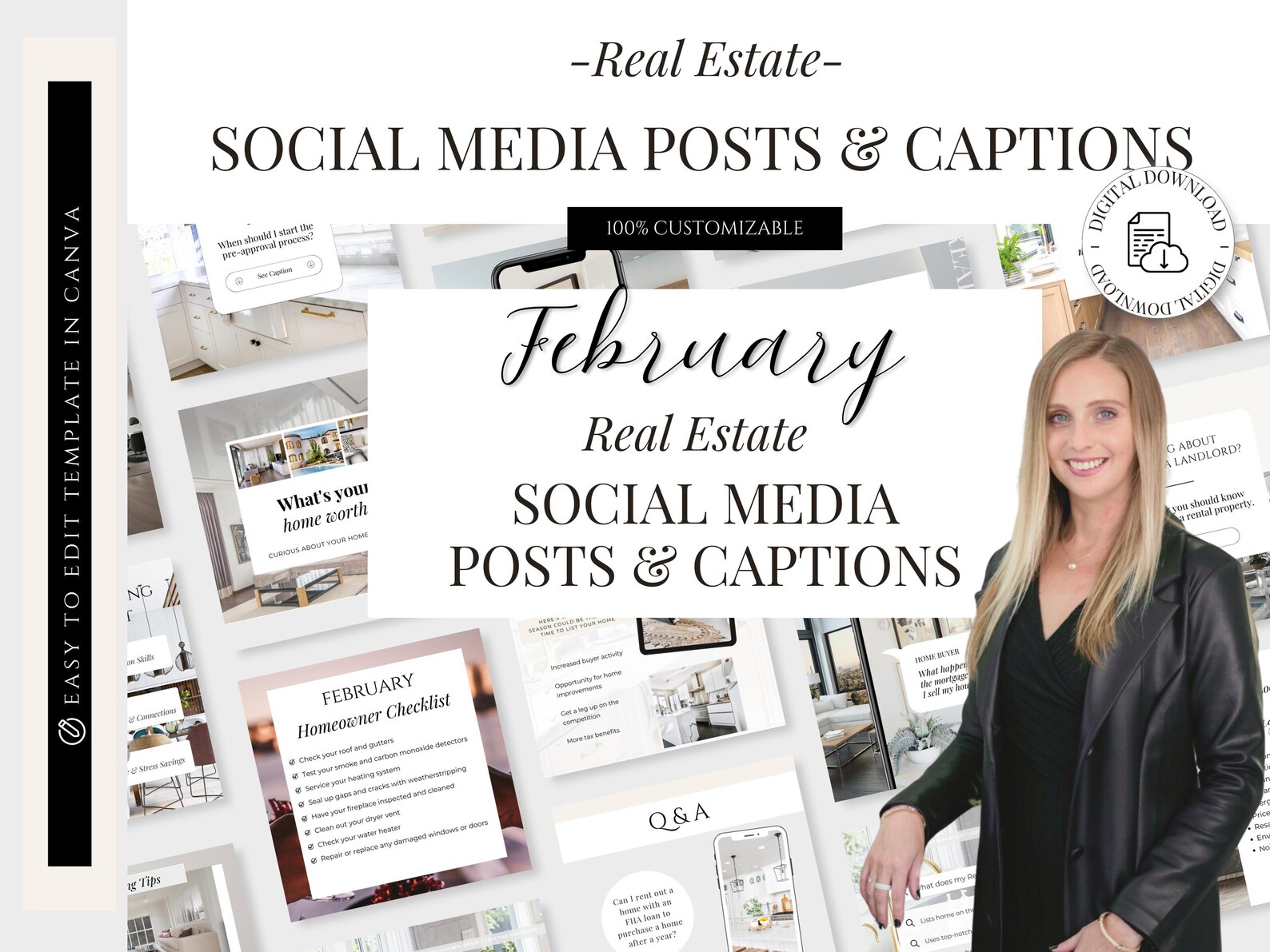 February Social Media Posts With Captions | Real Estate Agent Social ...