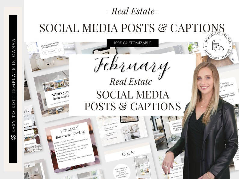 February Social Media Posts With Captions | Real Estate Agent Social ...