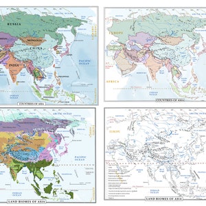 Maps of Asia - Physical, Political, and Biomes - Printable Geography ...