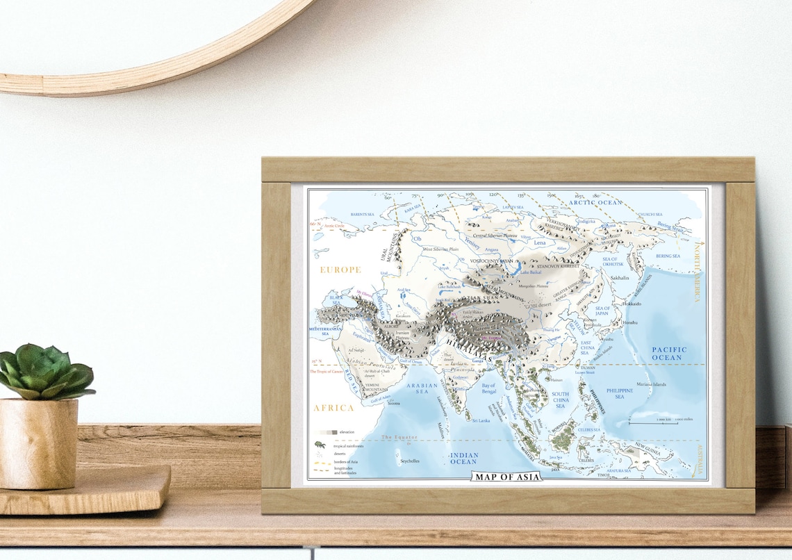 Maps of Asia - Physical, Political, and Biomes - Printable Geography ...