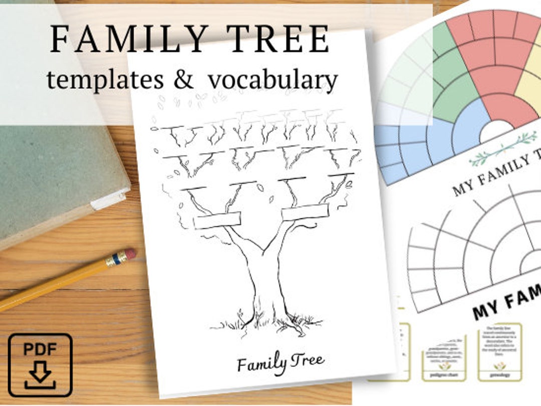 Family Tree Templates and Vocabulary - Etsy