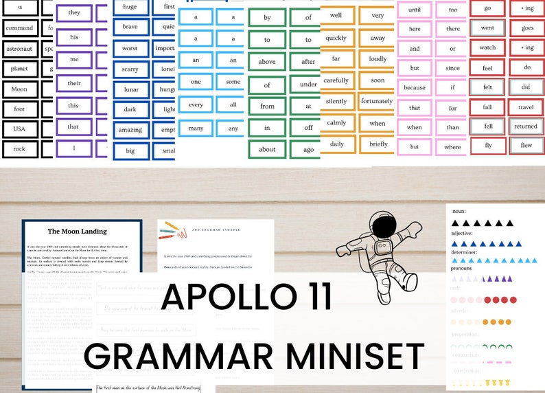 Apollo 11 Moon Landing Grammar Miniset - Etsy