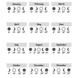 Moon Astrology Planner, Canva Lunar Cycle Planner, Moon Phase Planner ...