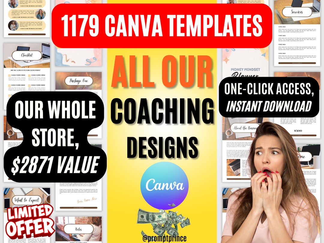 ULTIMATE Coaching Canva Templates Canva Coach WEBSITE - Etsy