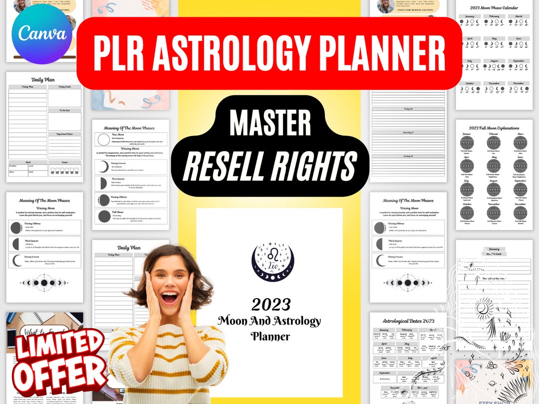 Moon Astrology Planner, Canva Lunar Cycle Planner, Moon Phase Planner ...
