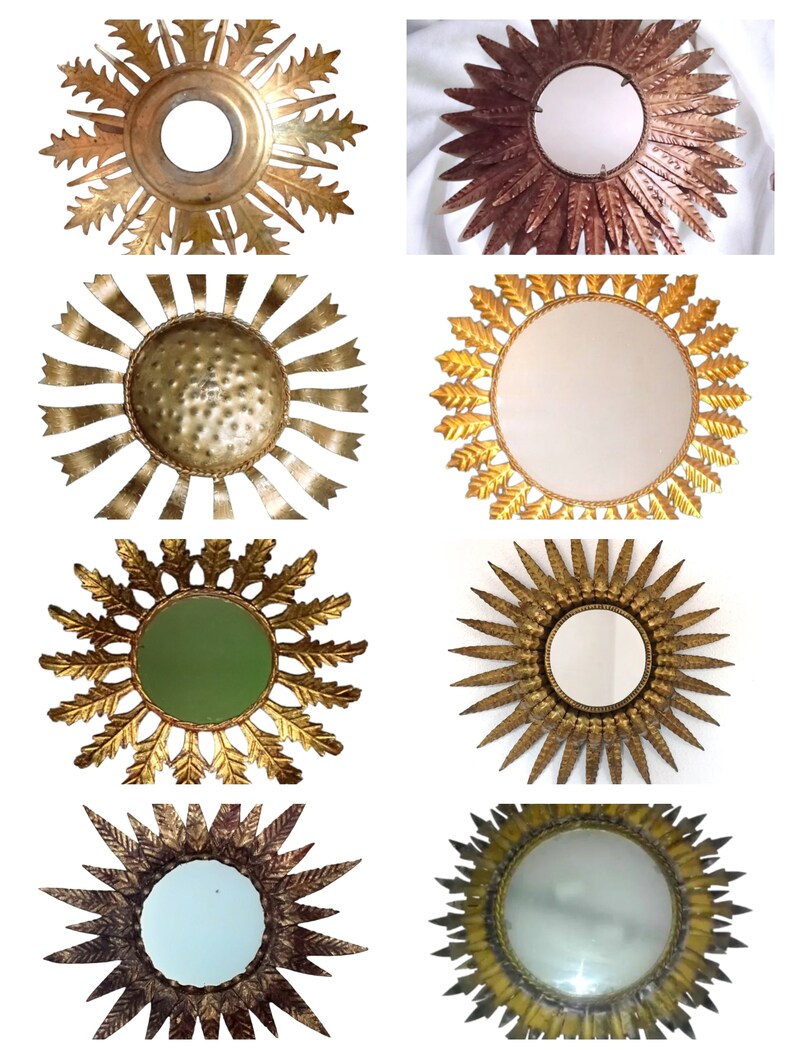 Sun Mirror, Sunbeam Mirror, Sunshine Mirror, Starburst Mirror, Star ...