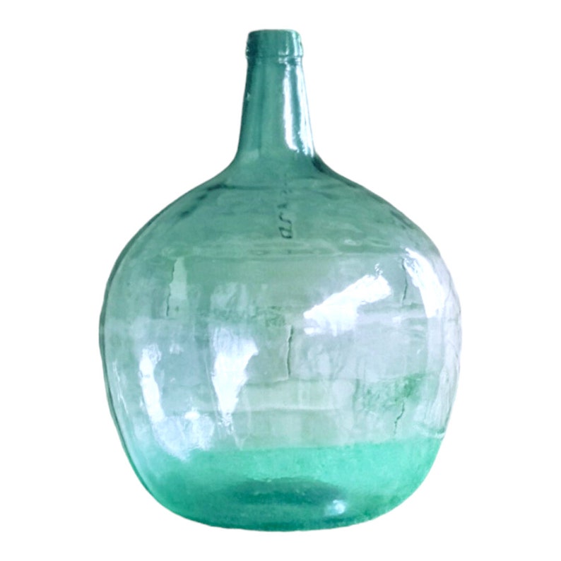 Vintage Spanish Demijohn by Viresa – 20L Hand-blown Green Glass Bottle ...