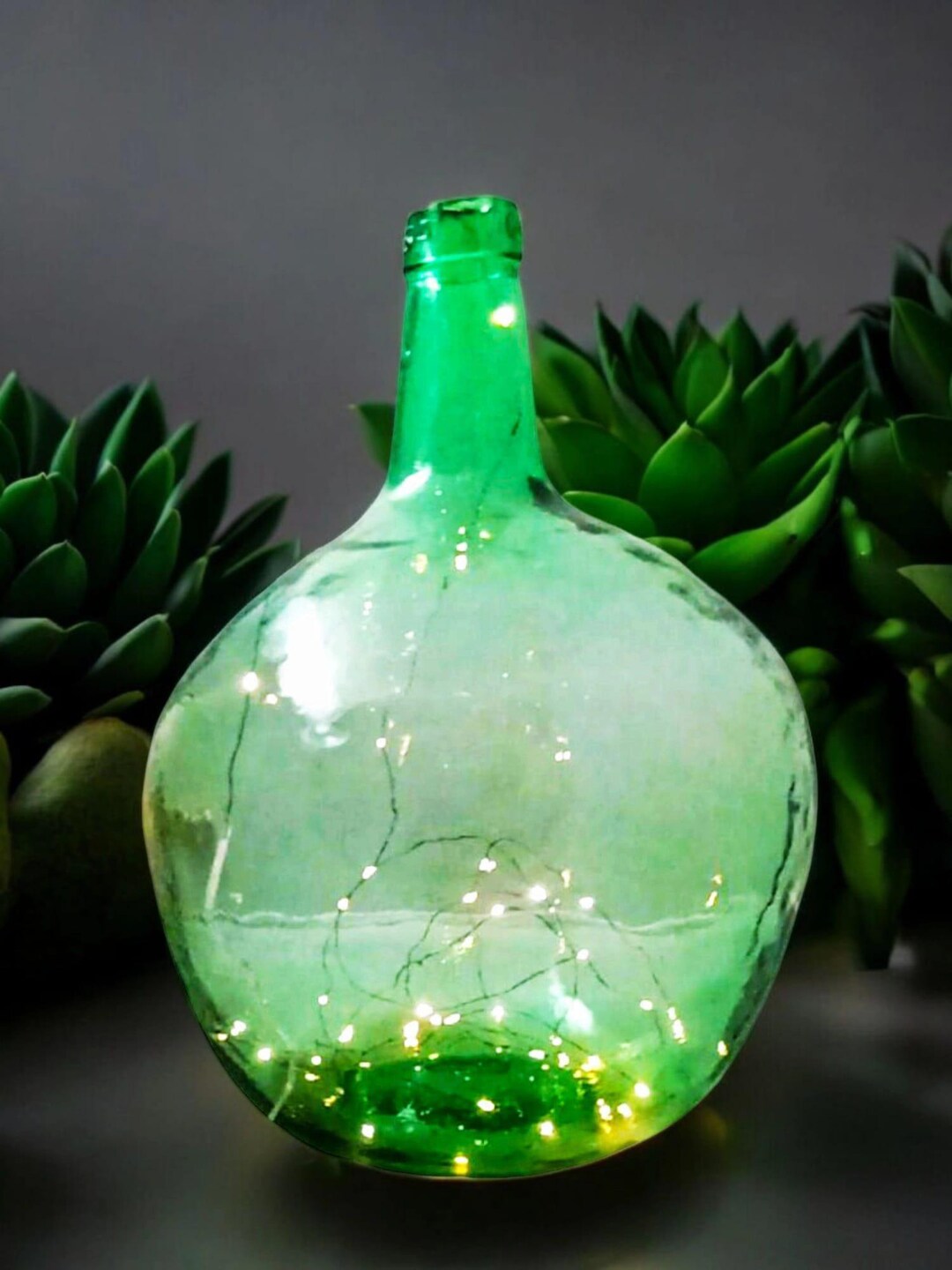 Vintage Spanish Demijohn by Viresa – 20L Hand-blown Green Glass Bottle ...