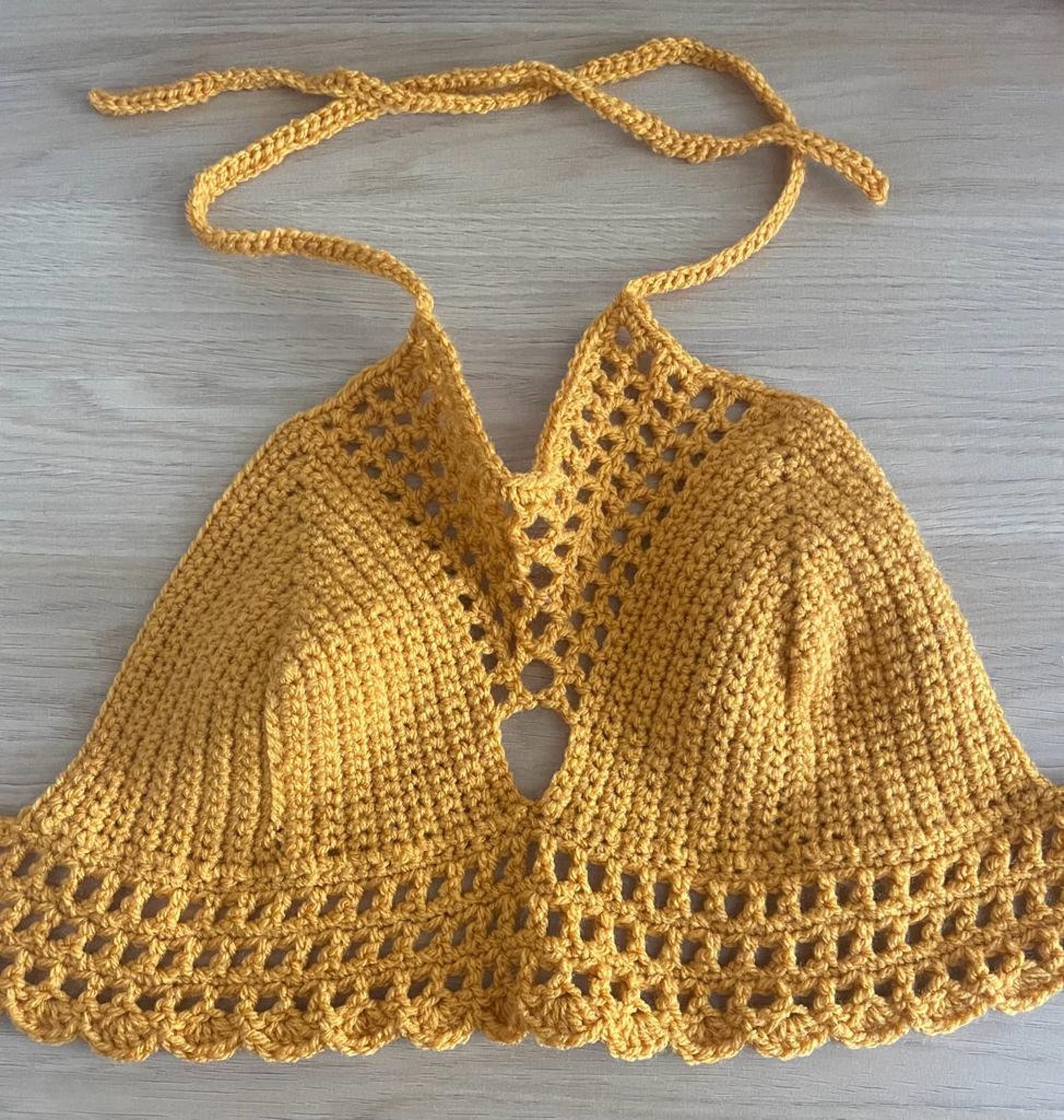 Handmade Crochet Crop Top - Summer Caged Halter Top. - Etsy