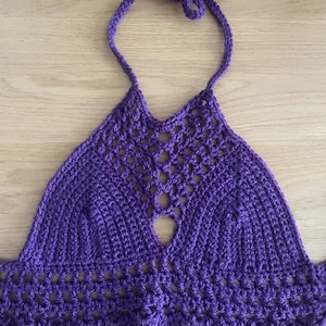 Handmade Crochet Crop Top - Summer Caged Halter Top. - Etsy