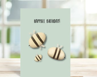 Happbee Birthday Card - Etsy UK