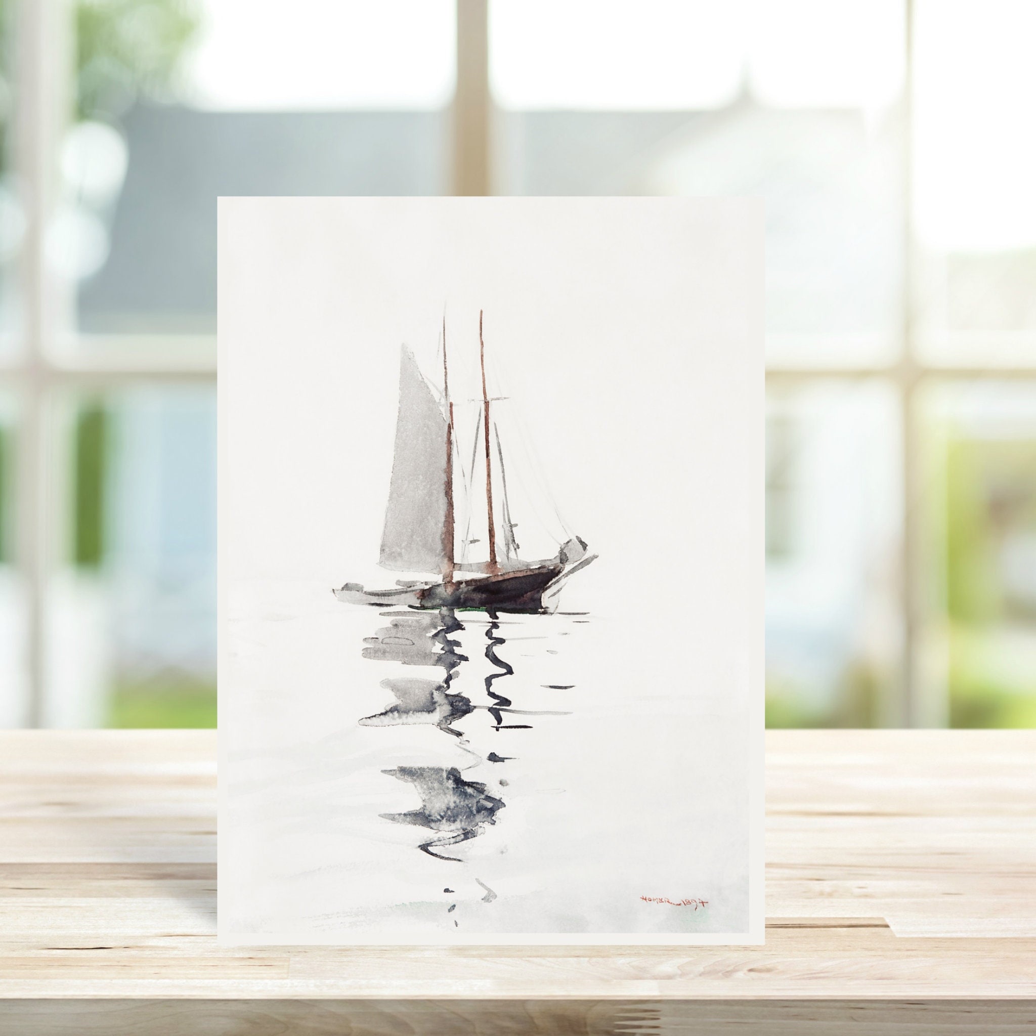 Boat on the Water Birthday Card Greetings Card Card for - Etsy