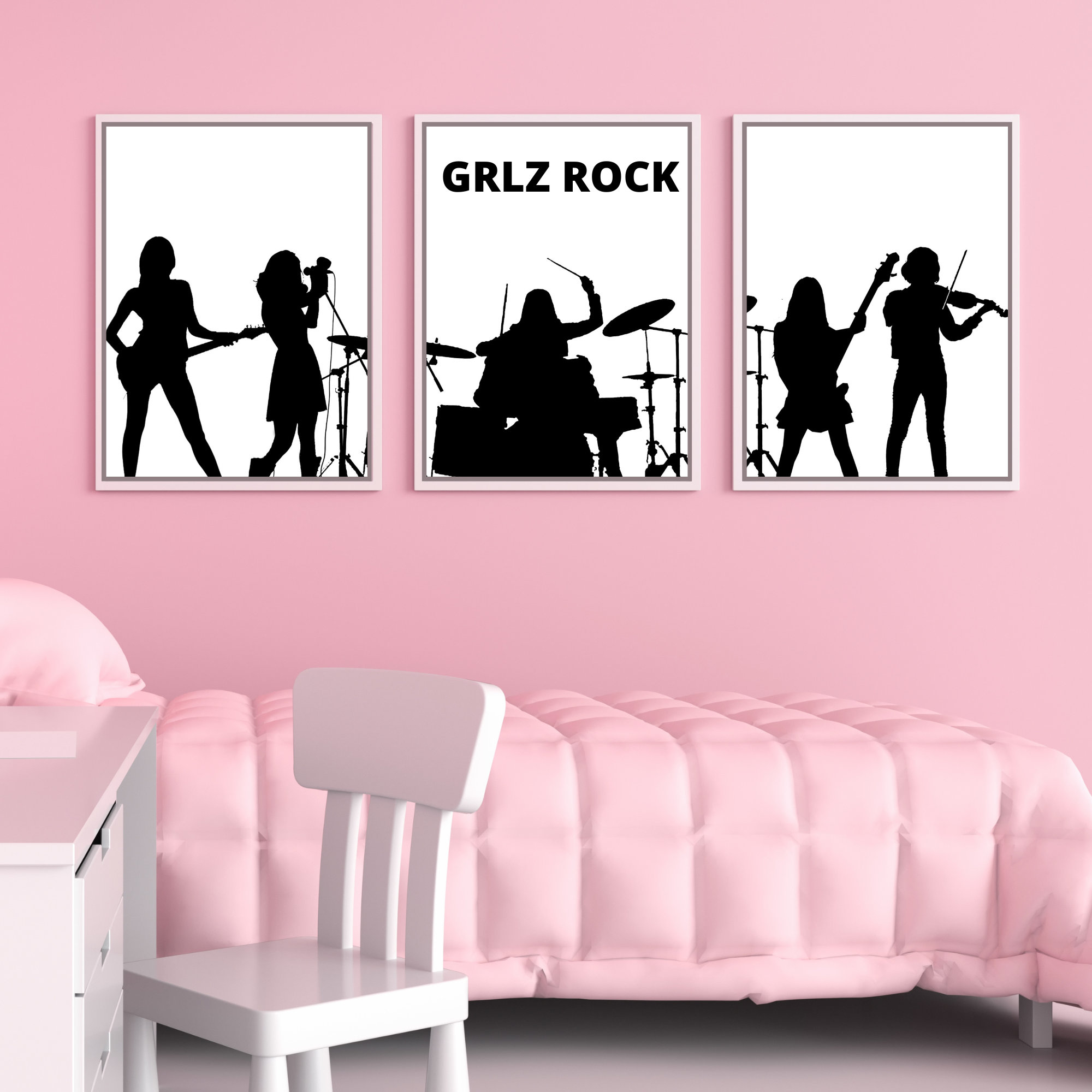SVG Girls Rock Vector Image Printable Download - Etsy