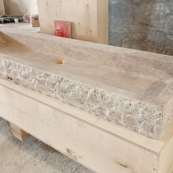 Travertine Bathroom Vanity Sink - Etsy