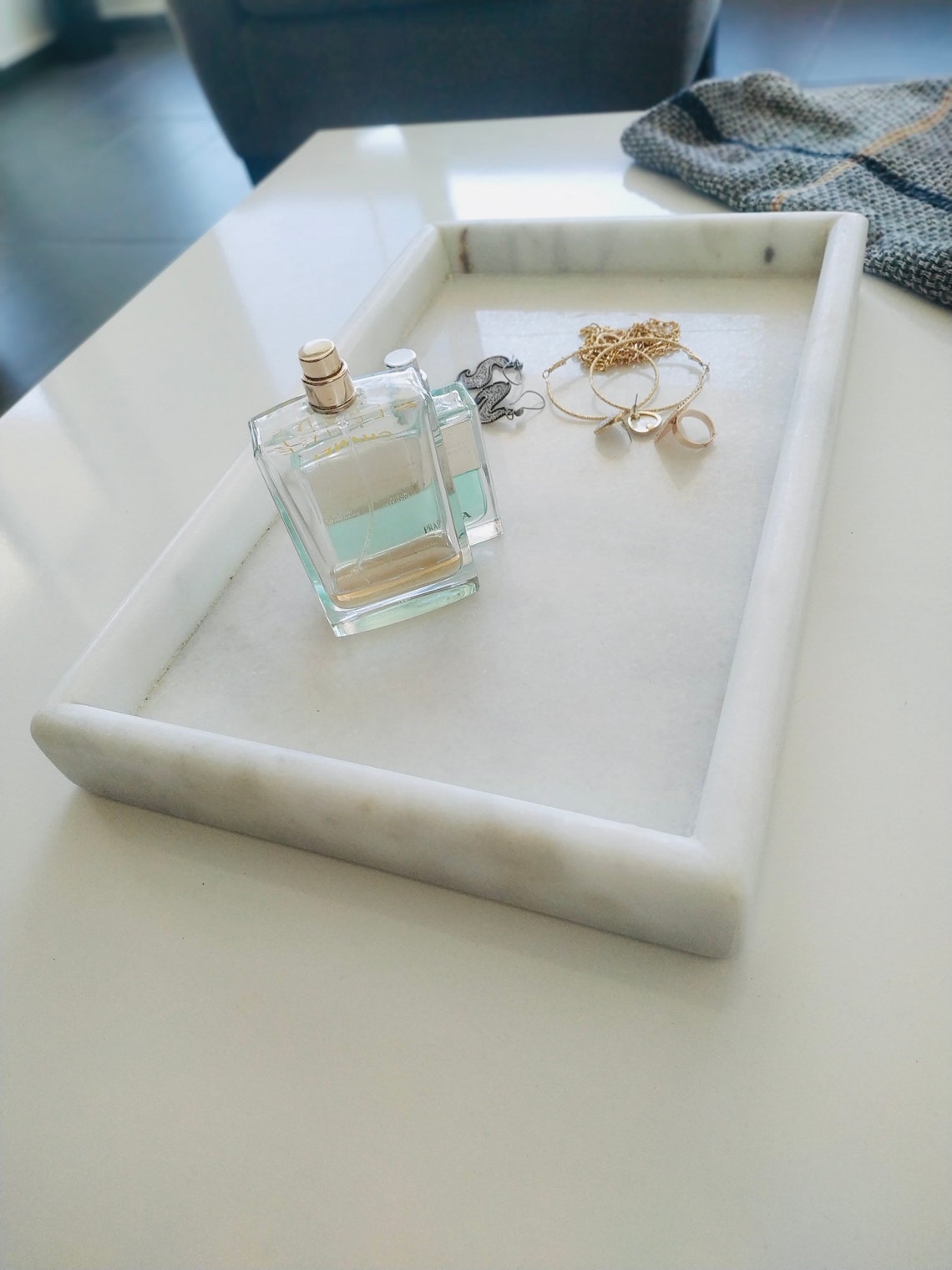 8x16 Marble Tray Rectangle Marble Tray White - Etsy