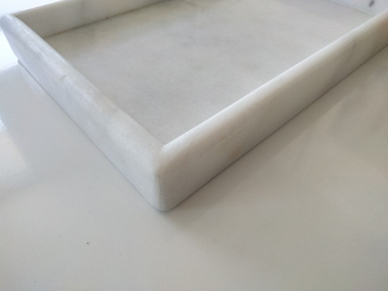 8x16 Marble Tray Rectangle Marble Tray White - Etsy