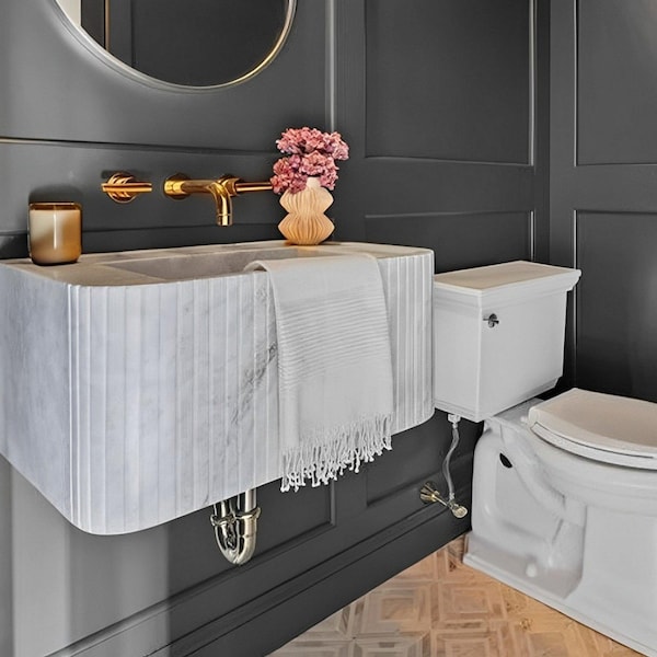 Reeded Bathroom Vanity - Etsy