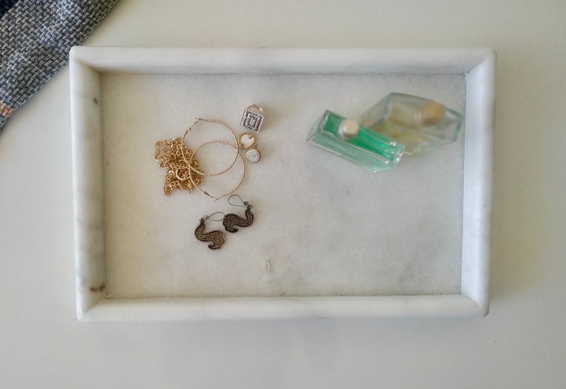 8x16 Marble Tray Rectangle Marble Tray White - Etsy