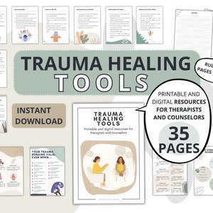 Printable Mental Health Journal, Counseling Tool for Trauma Healing ...
