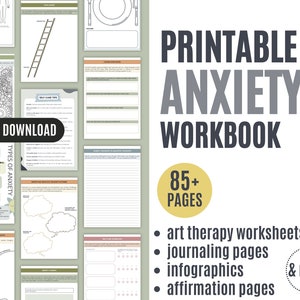 Anxiety Workbook: Stress Relief, Art Therapy (PDF Pattern) - Etsy