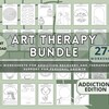 Printable Art Therapy Bundle, Emotional Regulation Worksheets, CBT Tool ...