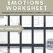 Emotions Worksheet: Mental Health Journal, CBT Therapy (PDF Pattern) - Etsy