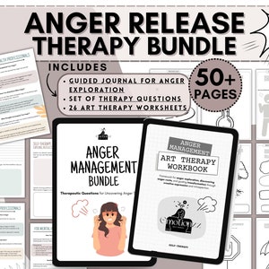 Art Therapy Bundle, Printable CBT Counseling Tools, Group Therapy ...