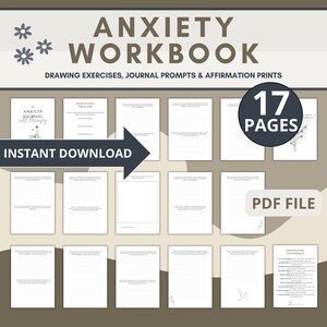 Mental Health Journal, Printable Anxiety Relief Worksheets, Self Help ...
