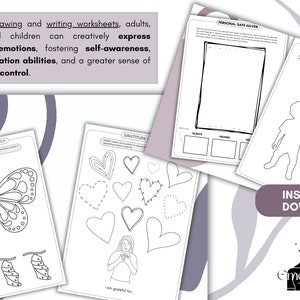 Art Therapy Bundle, Printable CBT Counseling Tools, Group Therapy ...