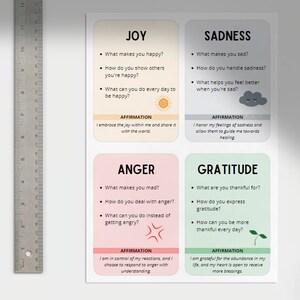 Mental Health Tool, Printable Emotion Exploration Cards, Therapy ...