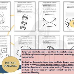 Art Therapy Worksheet Bundle for CBT Therapy Counseling Group Therapy ...