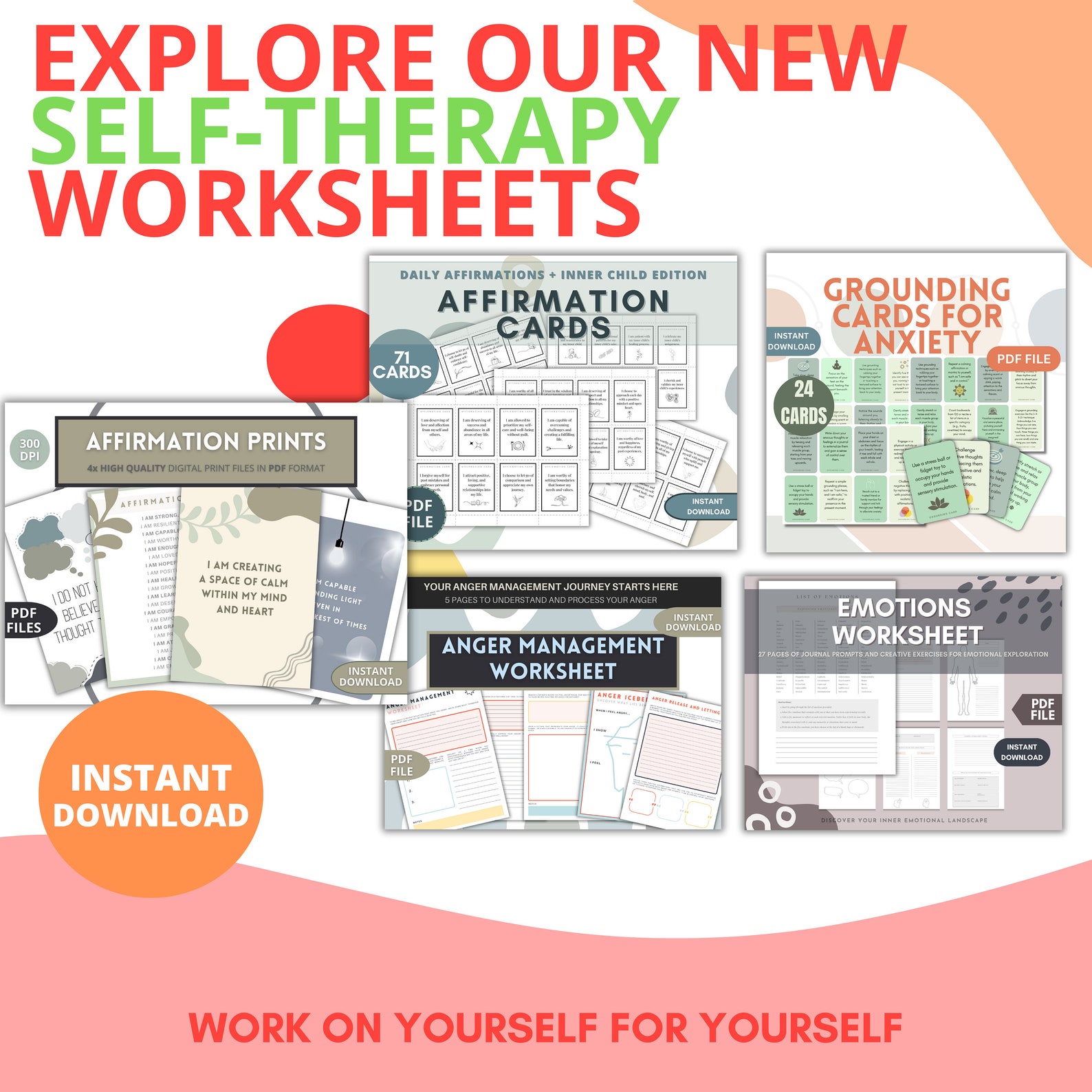 Anger Management Workbook for Emotional Regulation Self - Etsy