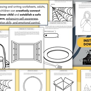 Art Therapy Worksheets Bundle, CBT Counseling Tools (printable PDF) - Etsy