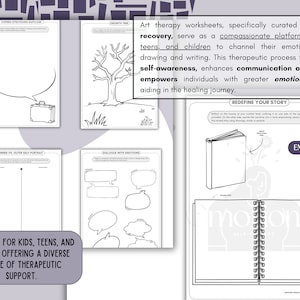 Art Therapy Bundle, Printable CBT Counseling Tools, Group Therapy ...