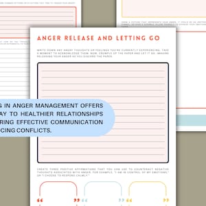 Anger Management Worksheet for Teens CBT Therapy Resource Mental Health ...