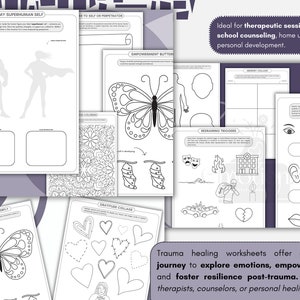 Art Therapy Bundle, Printable CBT Counseling Tools, Group Therapy ...