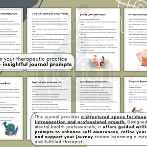 Guided Self Reflection Journaling Prompts for Therapists, Therapy ...