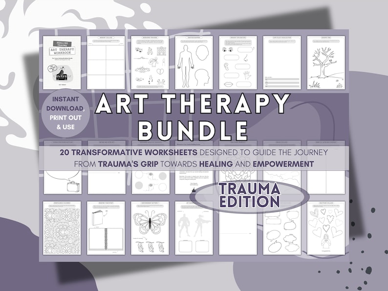 Therapy Mega Bundle, 190+ DBT Therapist Resources, Art Worksheets (PDF ...