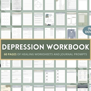 Depression Workbook Printable Worksheets Self Help Healing - Etsy