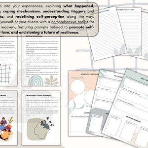 Art Therapy Bundle for Addiction Recovery, Counseling Tools, Mental ...