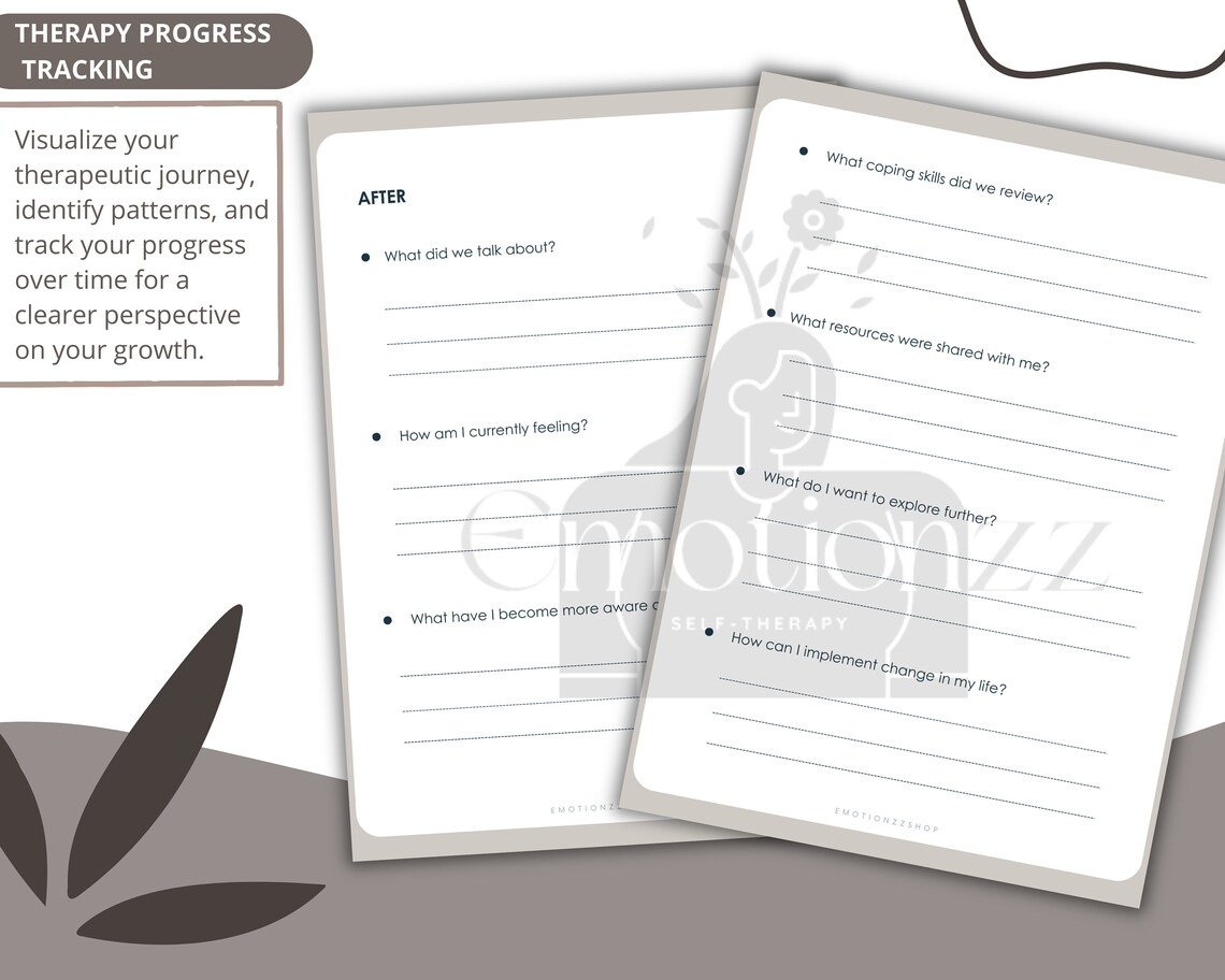 Pre and Post Therapy Notes Printable Mental Health Resource Dbt Therapy ...