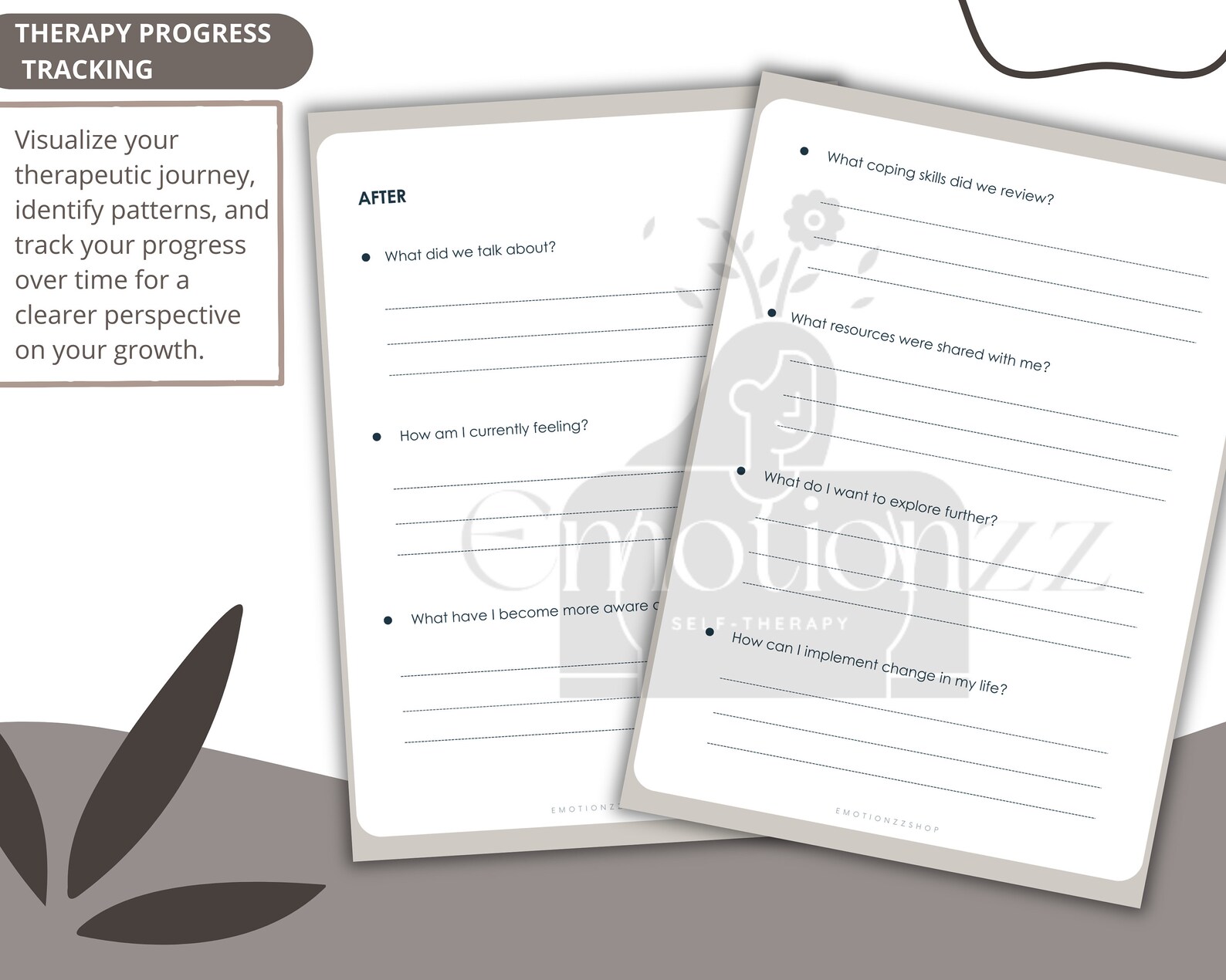 Pre and Post Therapy Notes Printable Mental Health Resource Dbt Therapy ...