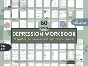 CBT Journal Therapy Worksheets and Printable Mental Health Workbook ...