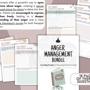 Therapy Printables for Anger Release, Art Therapy Worksheets, CBT ...