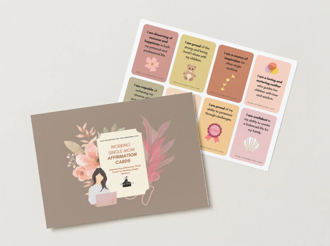 Single Mom Affirmation Cards: 40 Printable Flashcards (PDF) - Etsy